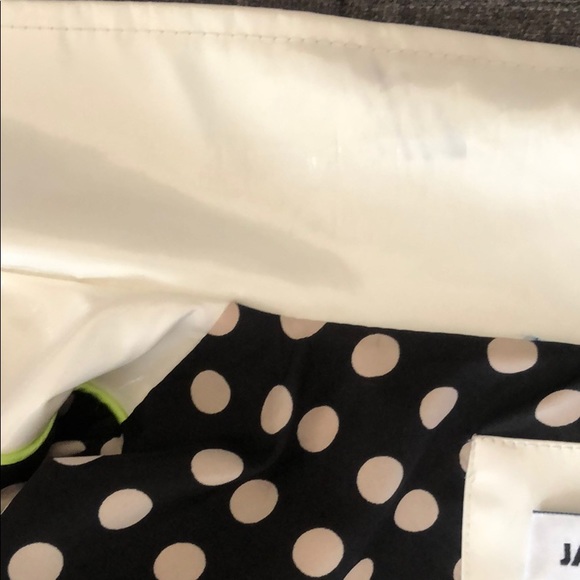 Jane Post | Jackets & Coats | Jane Post White Polka Dot Raincoat 25 ...